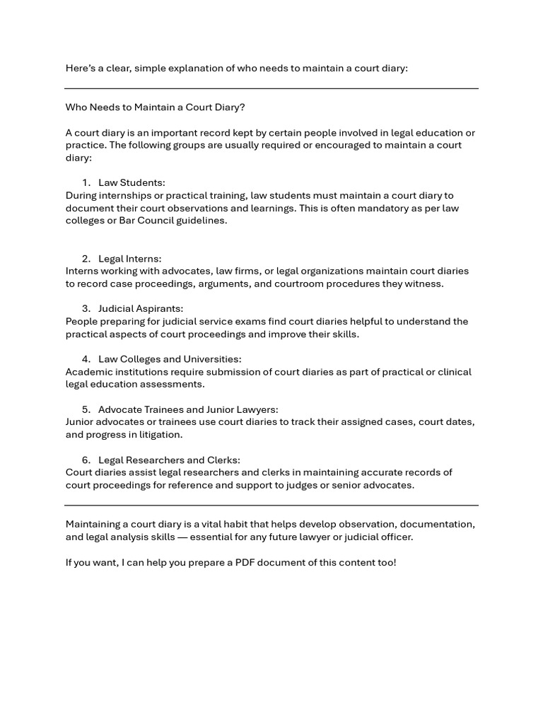 Who Need To Maintain Code Dairy | PDF