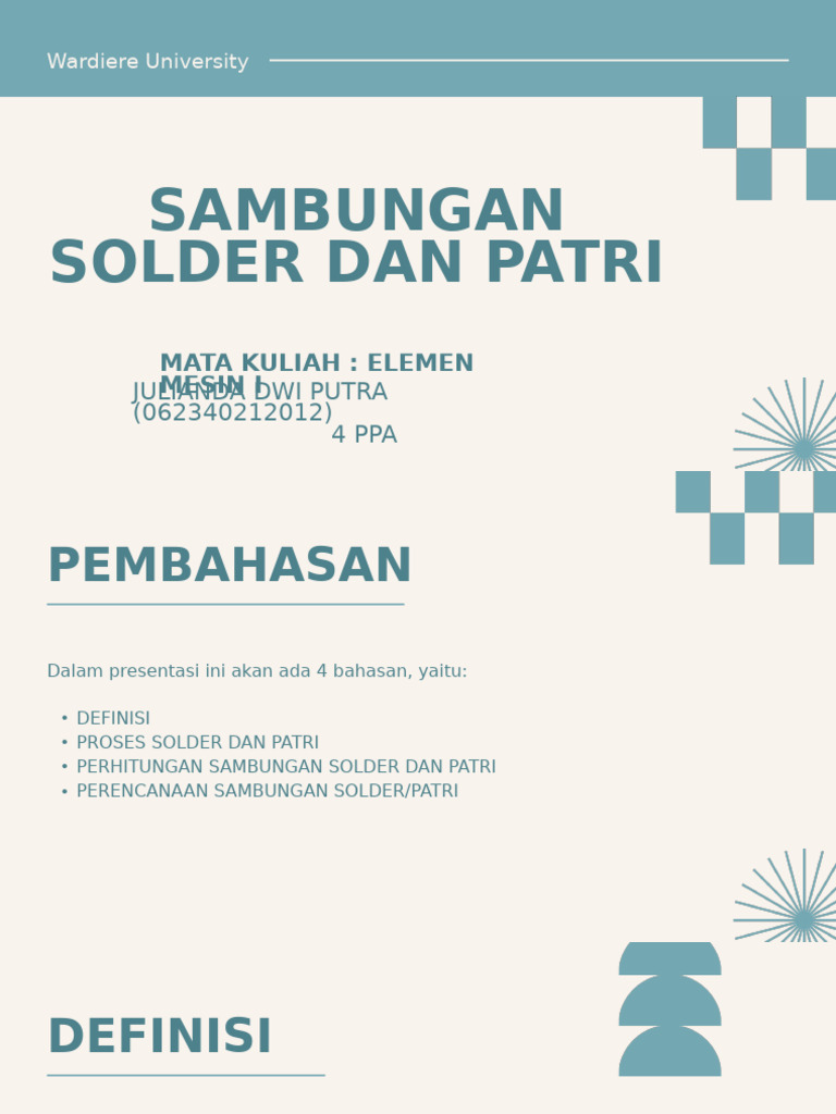 Sambungan Solder Dan Patri | PDF