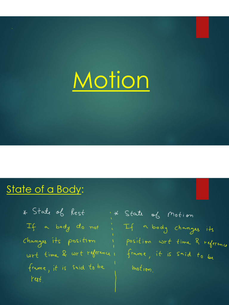 Motion 1 Lec | PDF