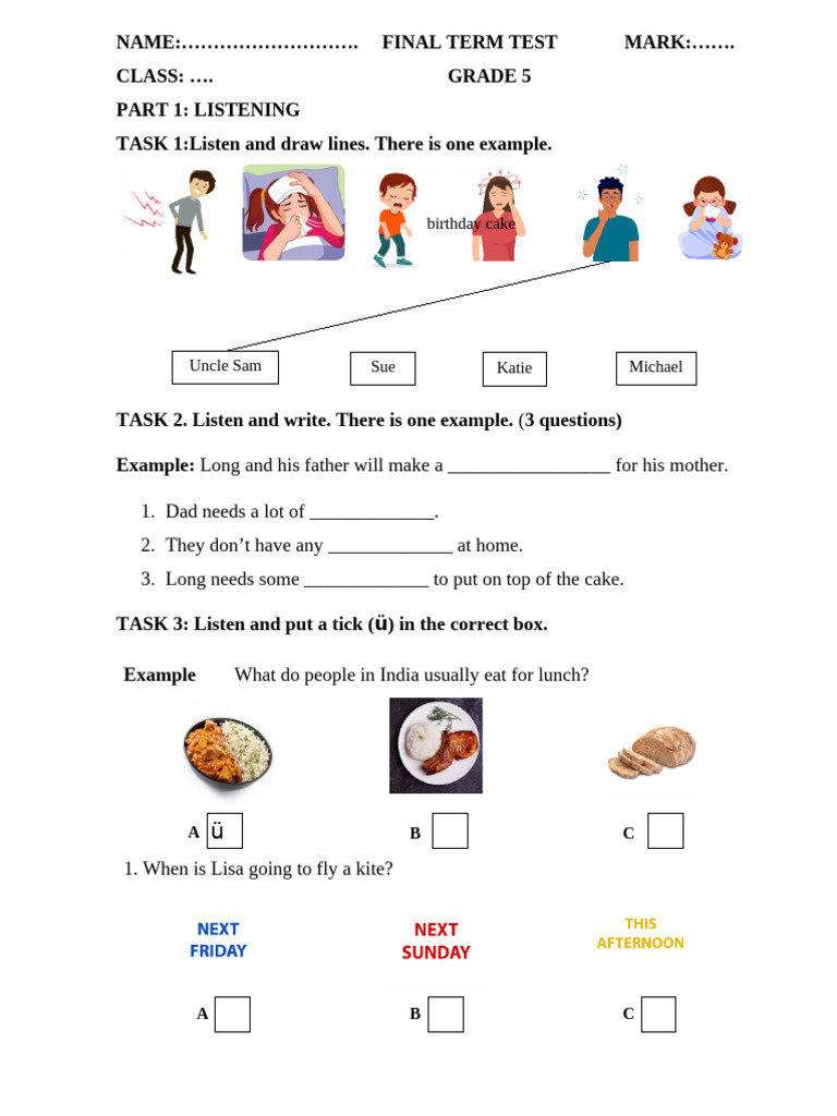 TA5 i-Learn Smart Start - Cuối HK2 | PDF