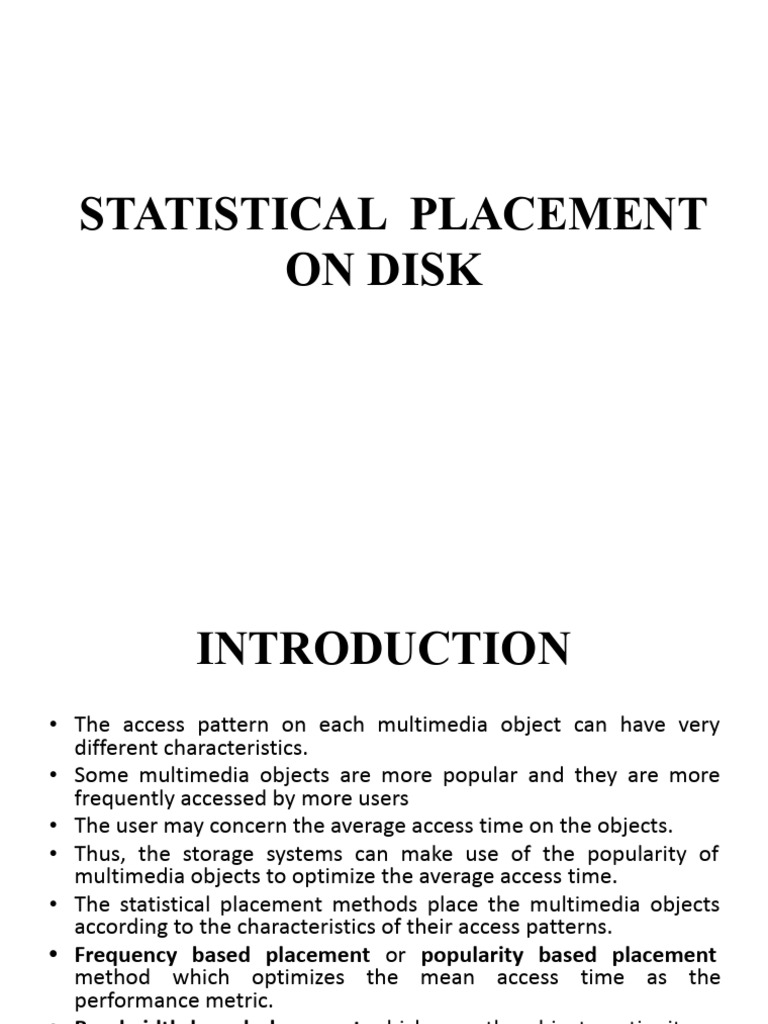 Statistical Placement of Multimedia on Disk | PDF | Disk Storage | Hard ...