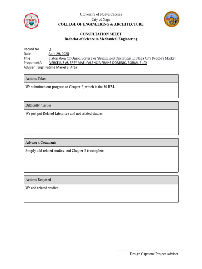 Copy of Consultation Form | PDF | Engineering