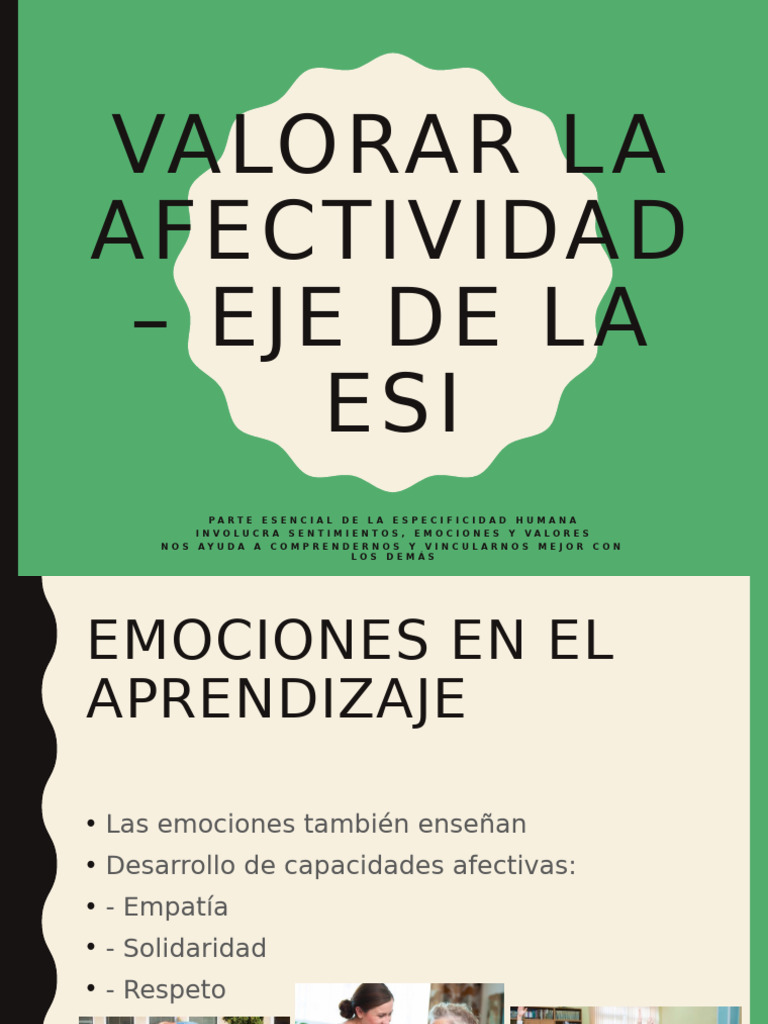Valorar La Afectividad ESI | PDF