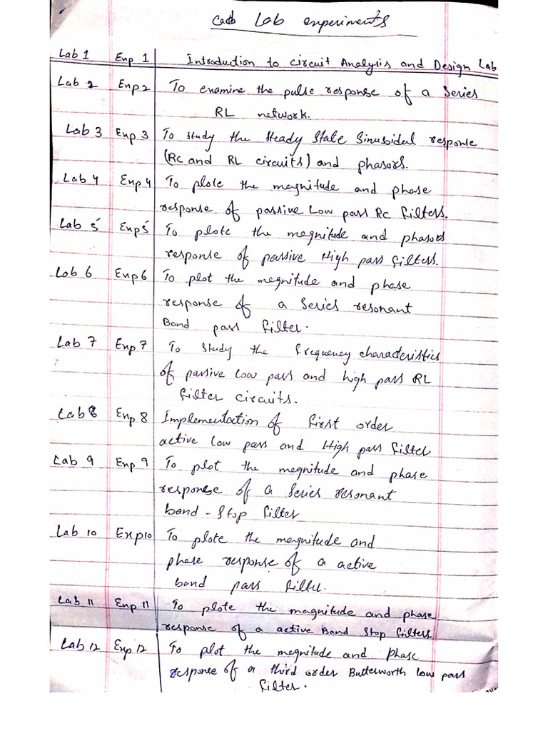 Cad Lab Experiments Titles and Numbering | PDF