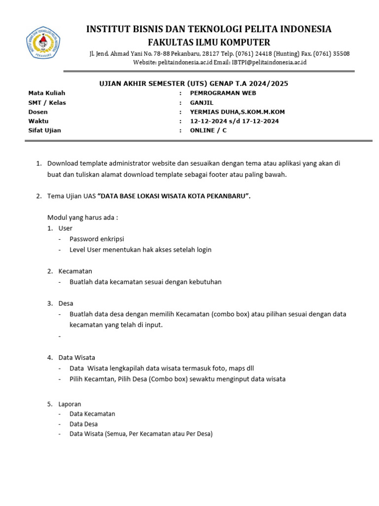 Uas-Pemrograman Web 2024-Type-C | PDF