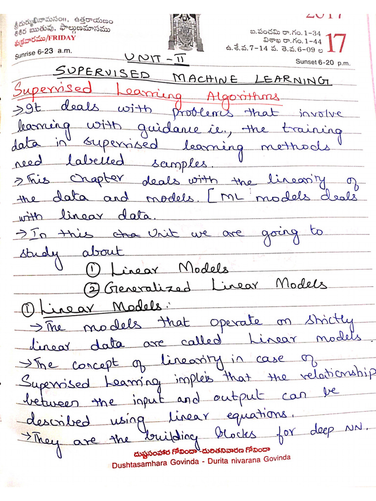 ML Unit2 Handwritten | PDF