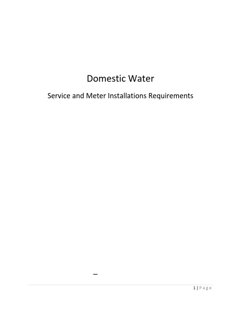Water Distribution Utility Interconnection Standards | PDF | Pipe ...