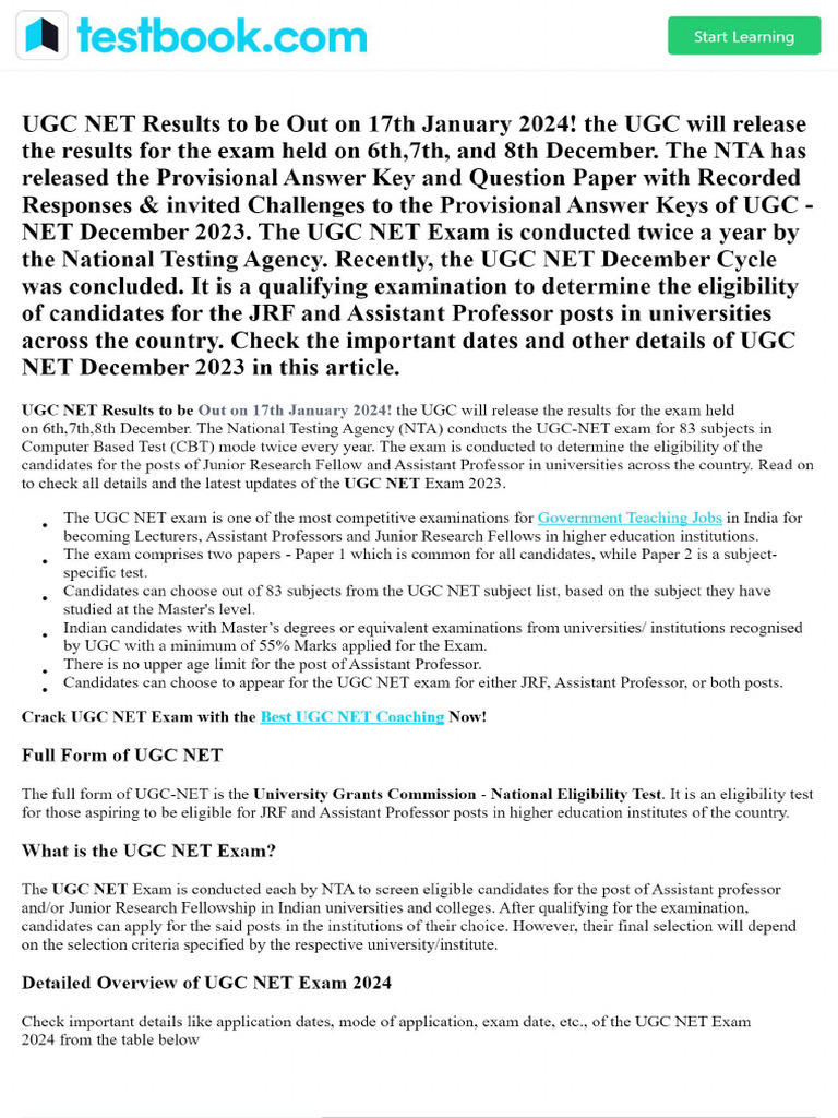 UGC NET 2024Exam Info | PDF