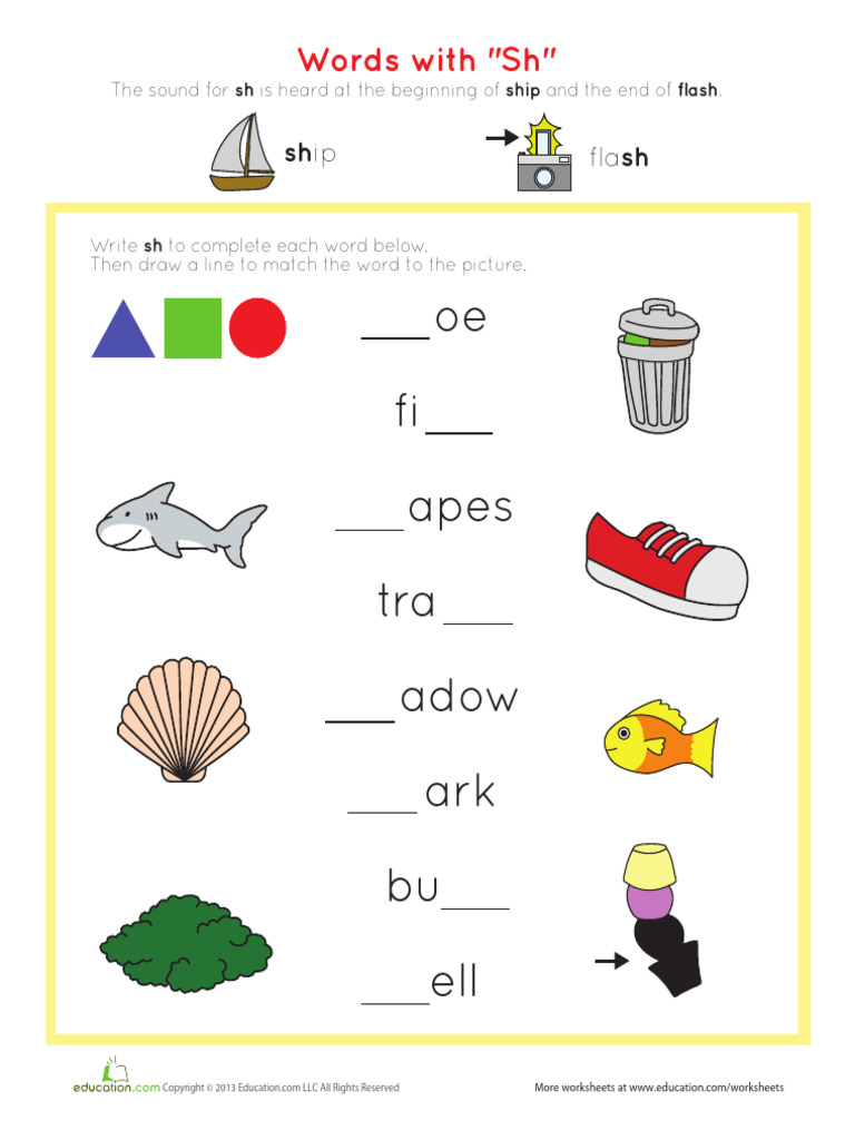 Sounding Out Digraph SH | PDF
