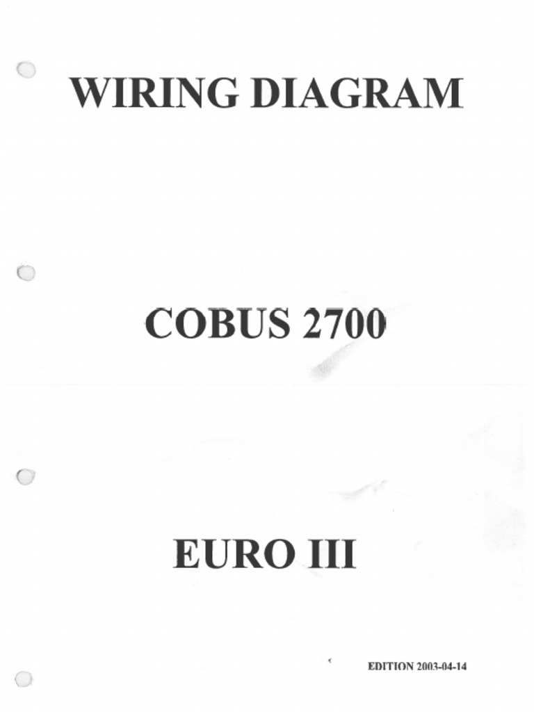 Wiring Diagram Cobus 2700 | PDF