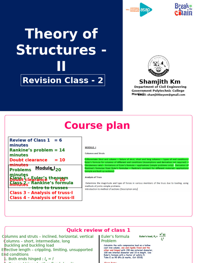 Class 2 TOS-II Module I Columns and Struts 2 | PDF