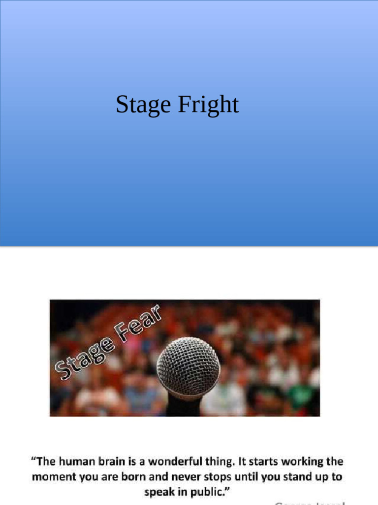 Stage Fright | PDF