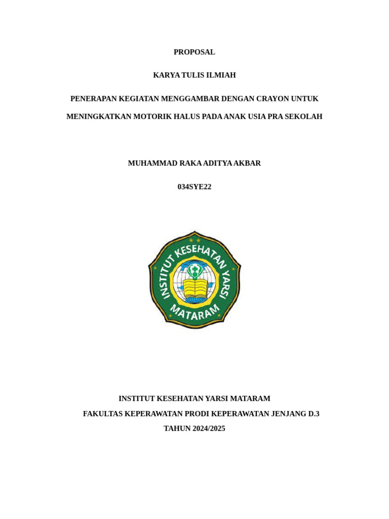 Proposal Kti Adit Tanpa Daftar Isi | PDF