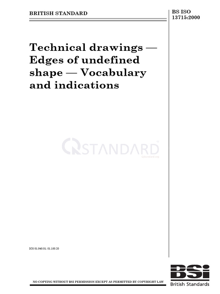 BS ISO 13715-2000 (2004) (Chamfer) | PDF | International Organization For Standardization ...