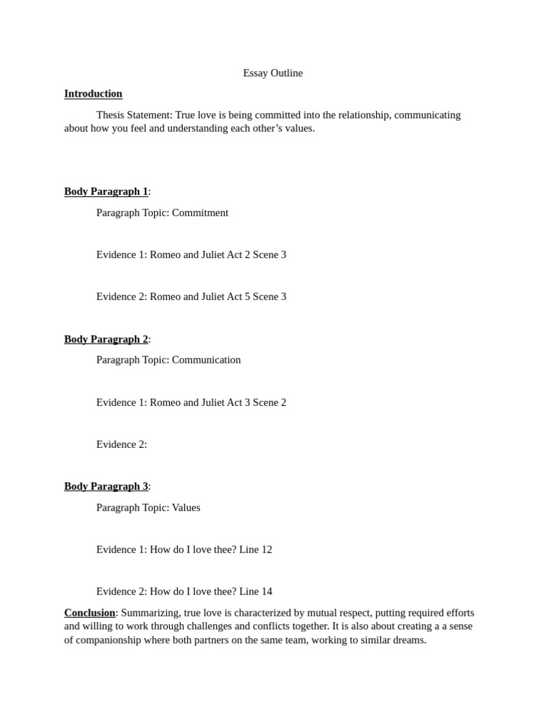 Essay - Outline 2 | PDF