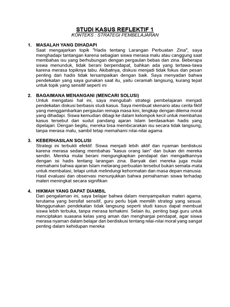 Studi Kasus Reflektif Buk Ijah | PDF