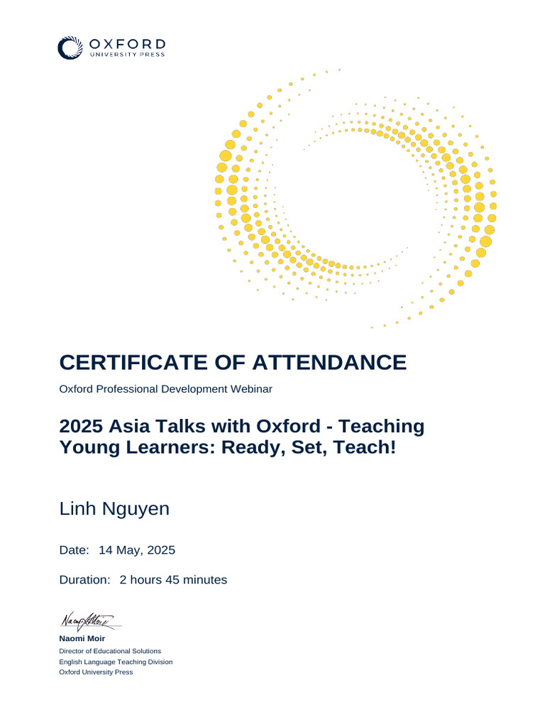 Asia Talks Webinar Attendance Certificate | PDF