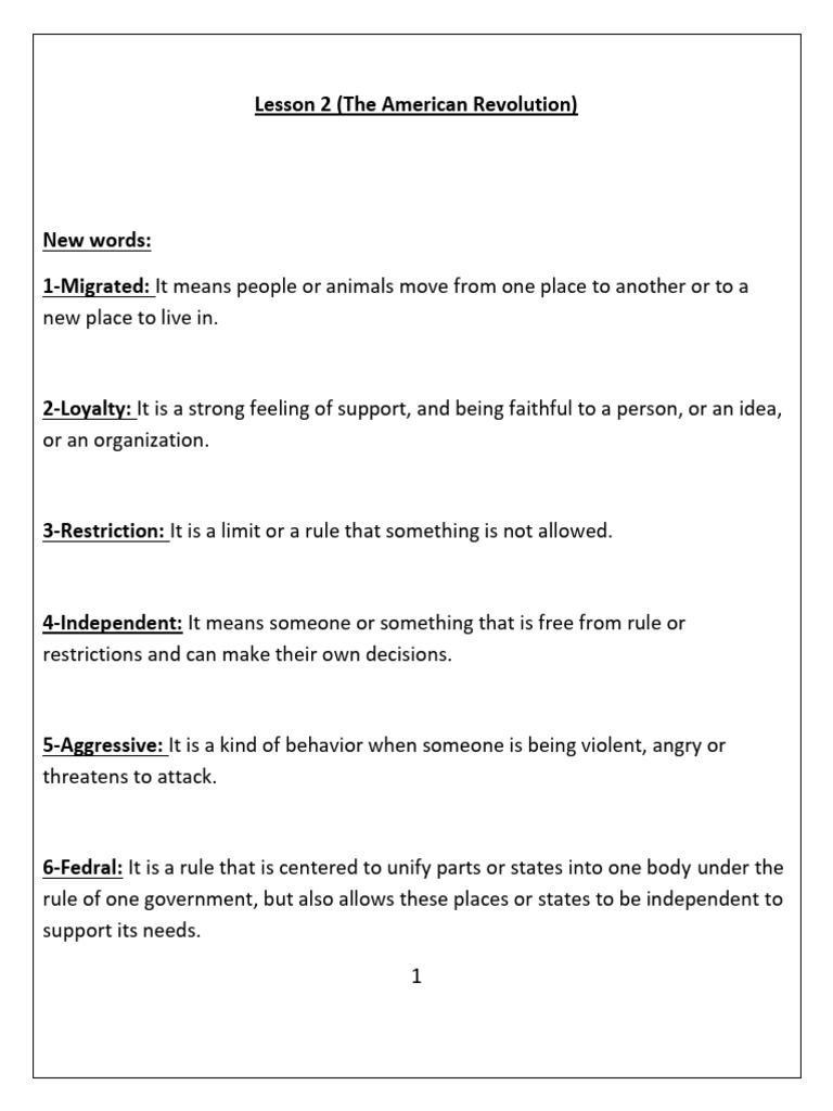 Lesson 2 (The American Revolution) | PDF | Thirteen Colonies | Founding ...