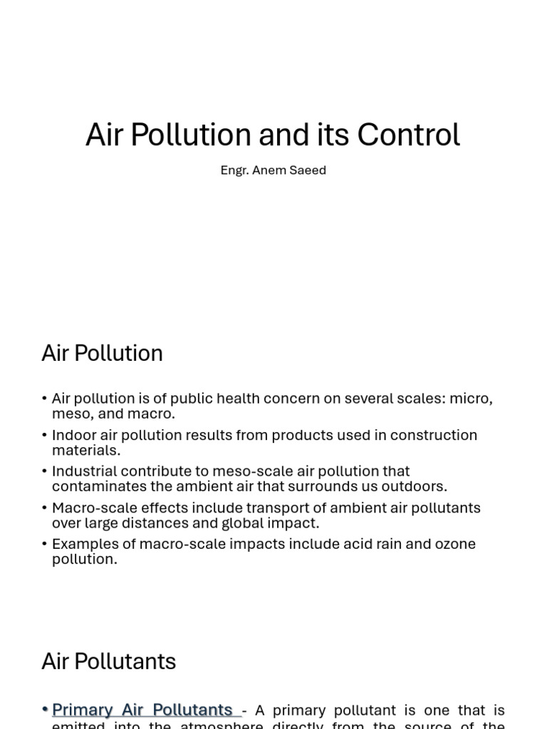 Air Pollution and Its Control | PDF | Chlorofluorocarbon | Ozone Depletion