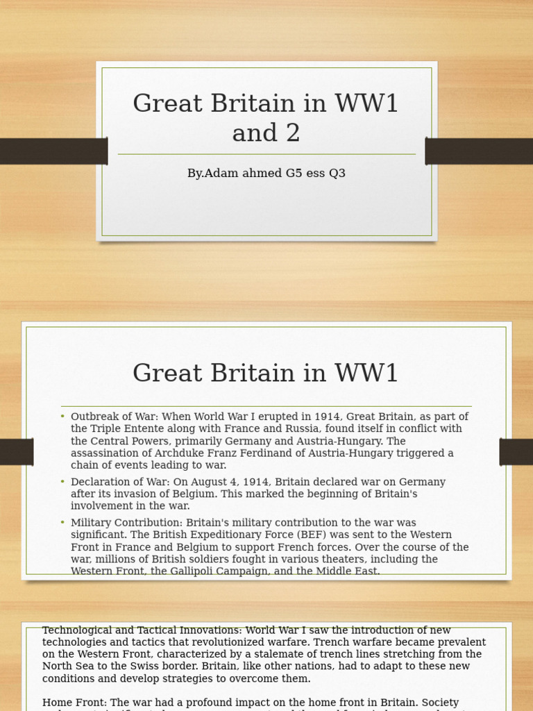 Great Britain in WW1 and 2 | PDF | World War II | World War I