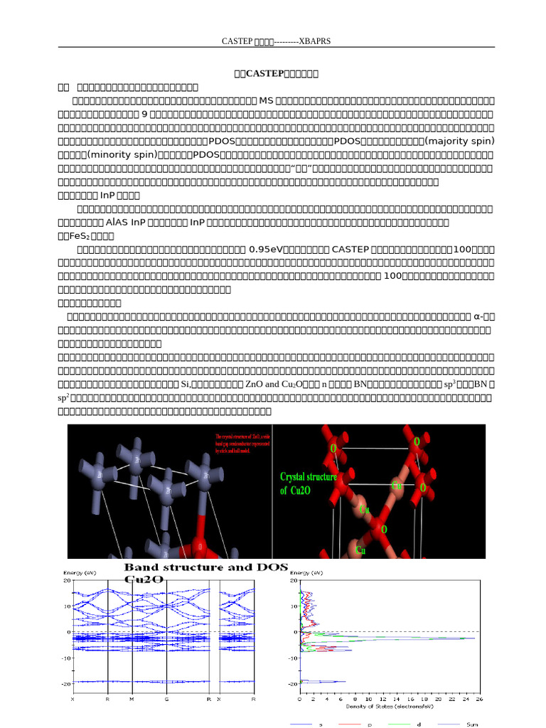 利用CASTEP模拟计算实例1 | PDF