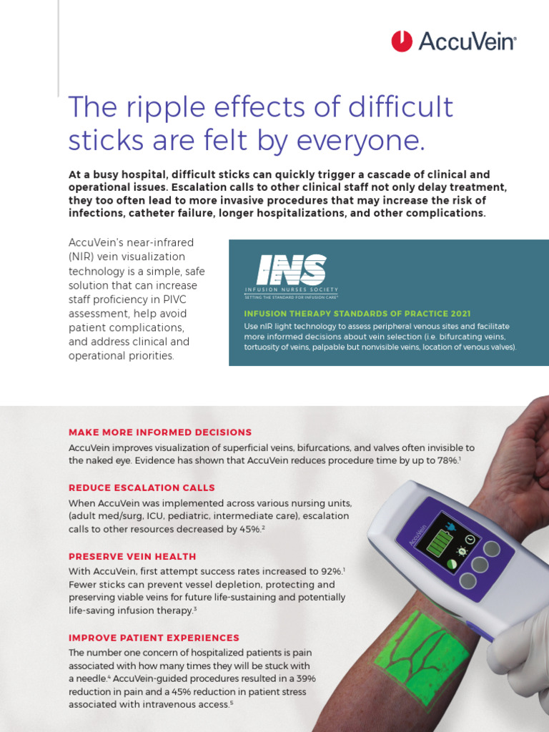 AccuVein AV500: Enhancing Vein Access | PDF | Intravenous Therapy | Vein