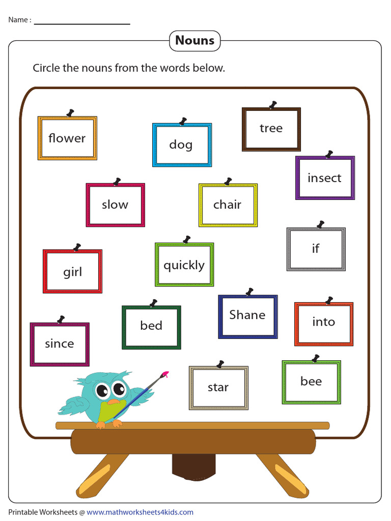 Language-Arts Nouns Identifying | PDF