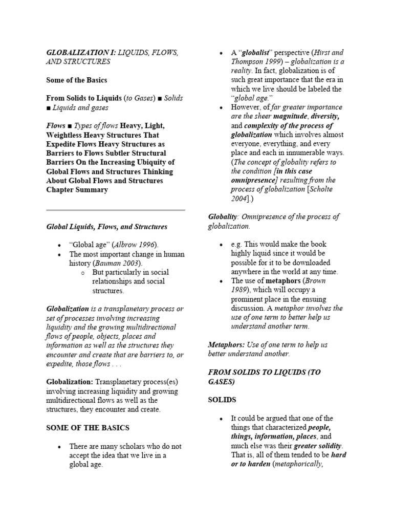 GLOBALIZATION I and II (TCW-Reviewer) | PDF | Globalization | Porosity
