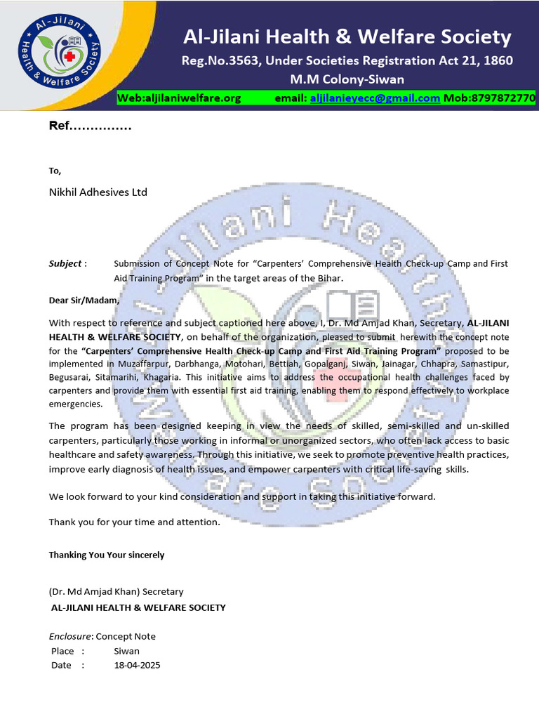 Letter To Nikhil Adhesives LTD | PDF