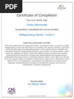 BSAFE - EN - Course Certificate - BSAFE | PDF