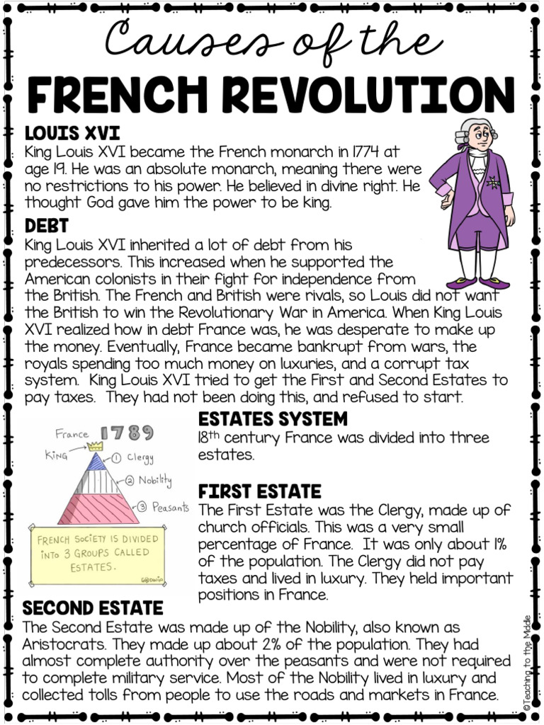 Causes of the French Revolution Student Version | PDF | French ...