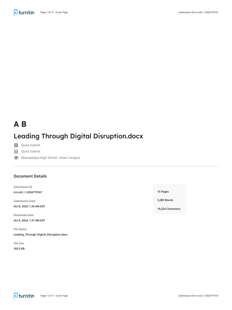 Leading Through Digital Disruption | PDF | Leadership | Artificial ...