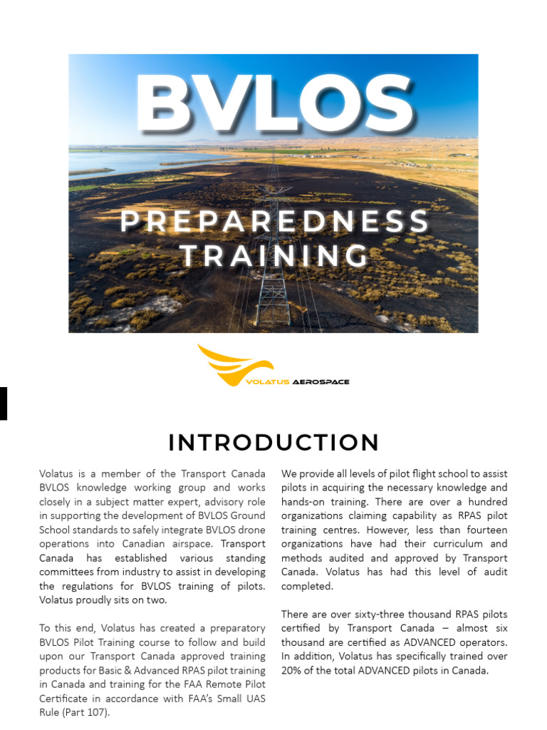 BVLOS Preparedness Training | PDF | Unmanned Aerial Vehicle | Aviation