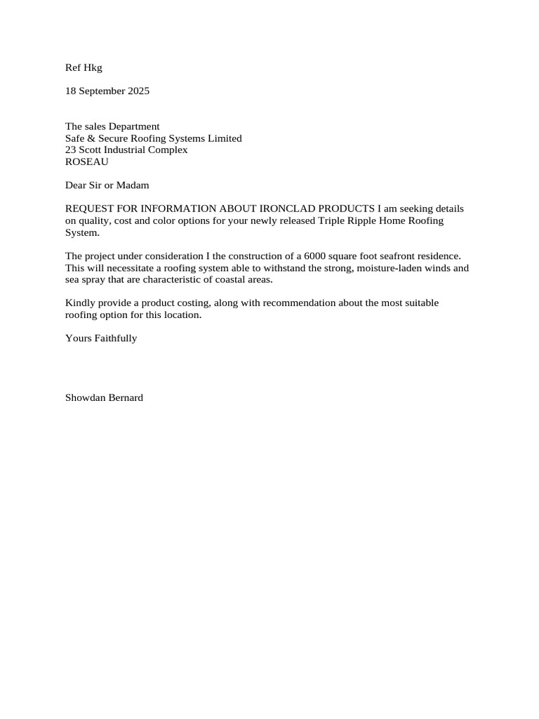 Csec Blocked Letter Style | PDF