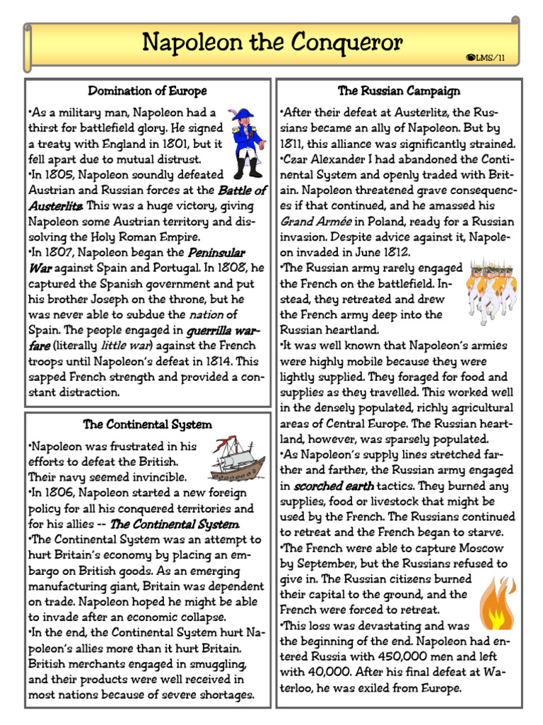 Printable Napoleon The Conqueror | PDF | Napoleon | First French Empire