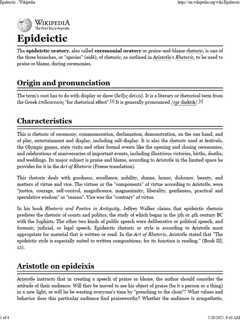 Demonstrative Public Speaking | PDF | Persuasion | Rhetoric