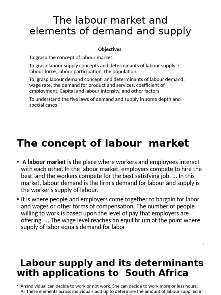 The Labour Market and Elements of Demand Part1 | PDF | Labour Economics ...