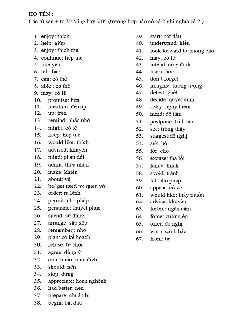 kiểm tra to V vIng -4 | PDF