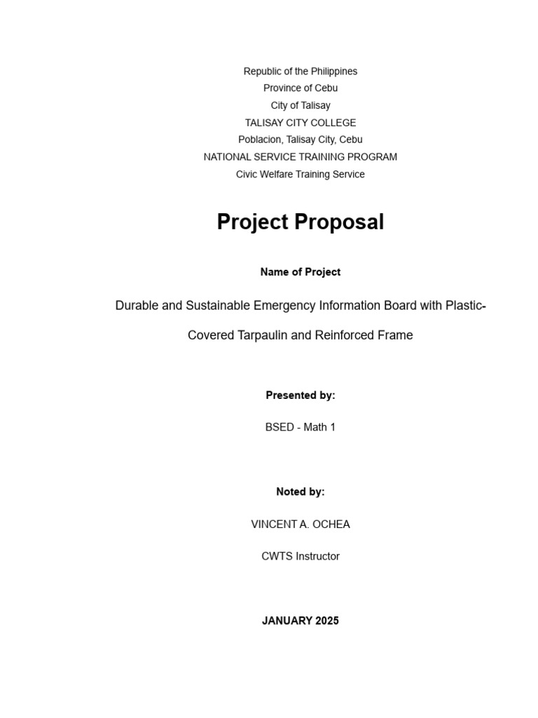 Bsed Math - DRRM Project Proposal | PDF | Emergency Management | Emergency