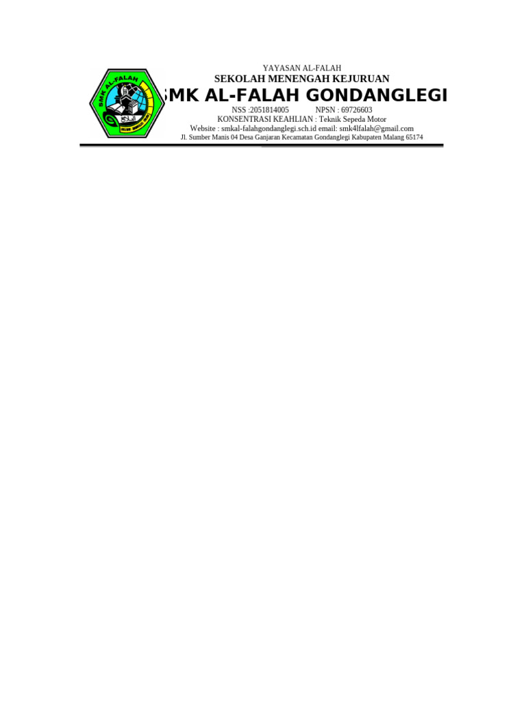 KOP SMK AL-FALAH GONDANGI 2024 | PDF