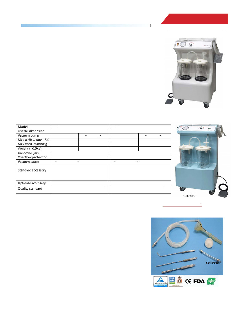 1catalogue - SU 305 305P New - 20180711.SR | PDF | Vacuum | Pump