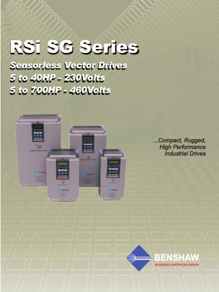 Benshaw RSi SG Series Industrial Drives | PDF | Electrical Engineering ...