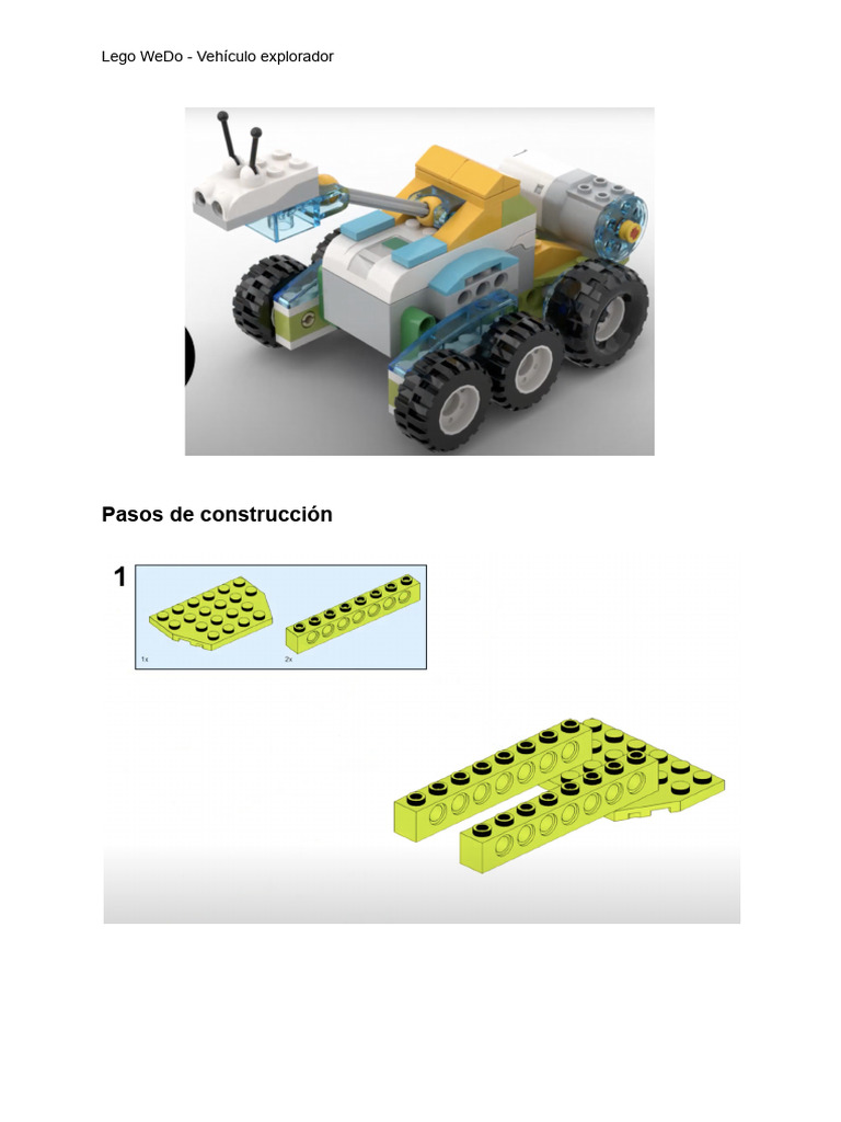 Lego WeDo - Vehículo Explorador | PDF