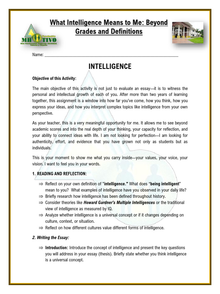 Intelligence - Writing | PDF | Intelligence | Essays