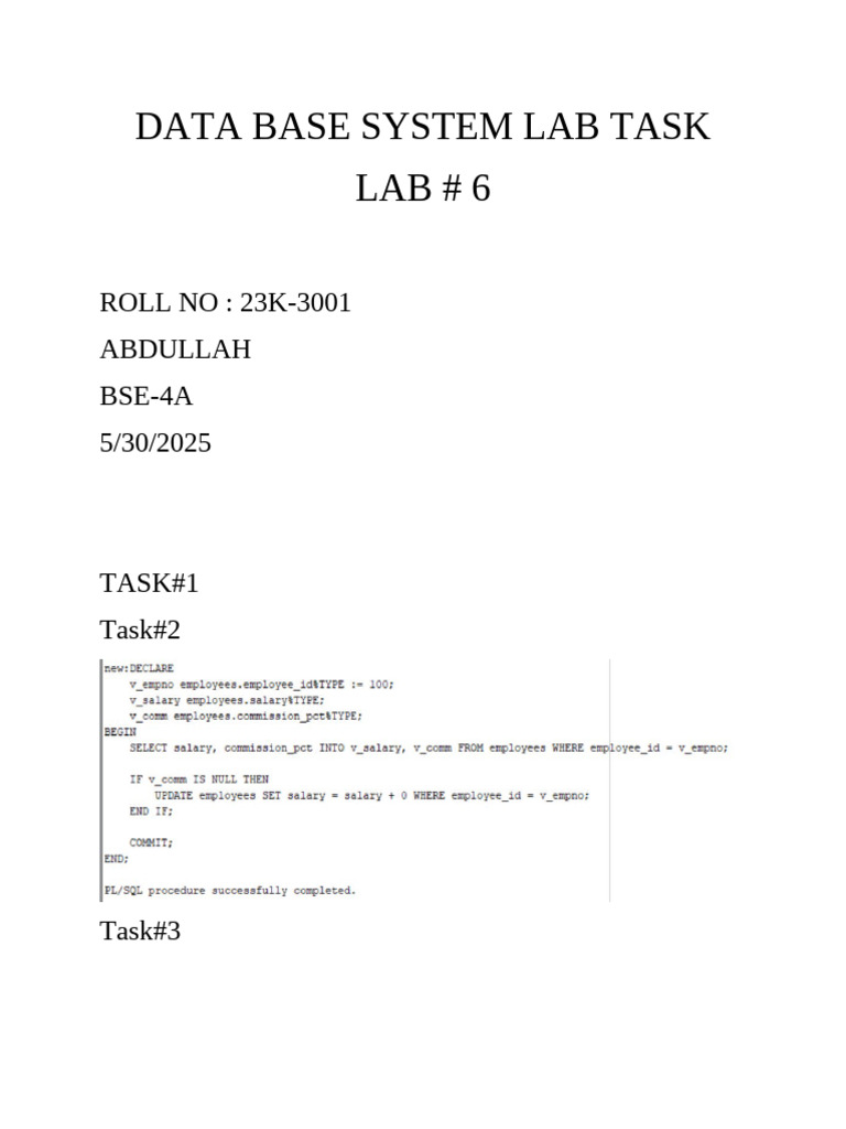K23 3001 Lab 6 | PDF