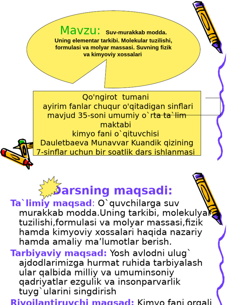 Suv Murakkab Modda. Munavvar | PDF