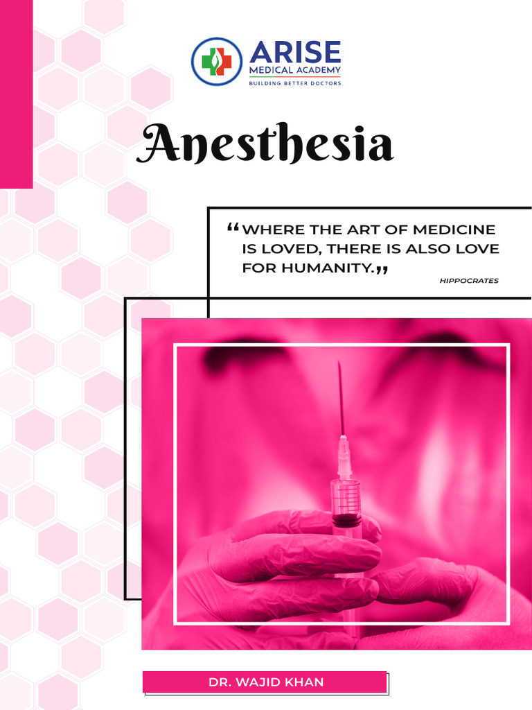 Anesthesia Overview and Guidelines | PDF | Anesthesia | Medical Specialties