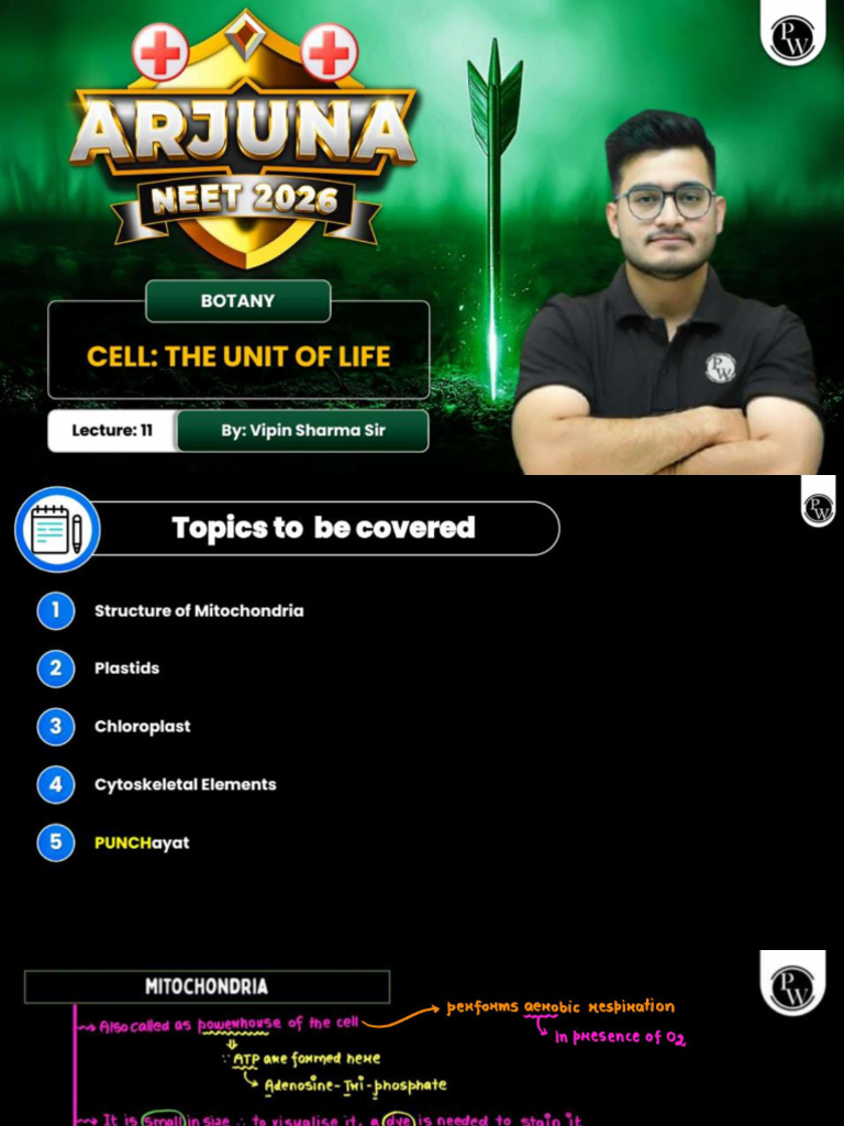 Cell - The Unit of Life 11 Class Notes PDF | PDF