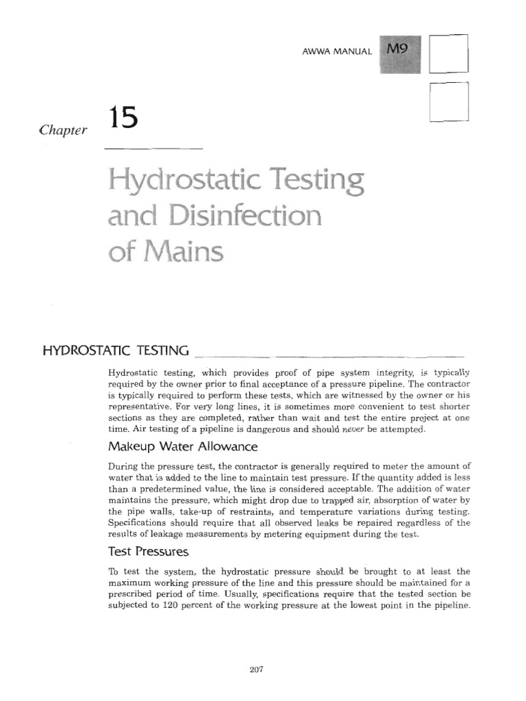 AWWA M9 - Chapter 15 | PDF