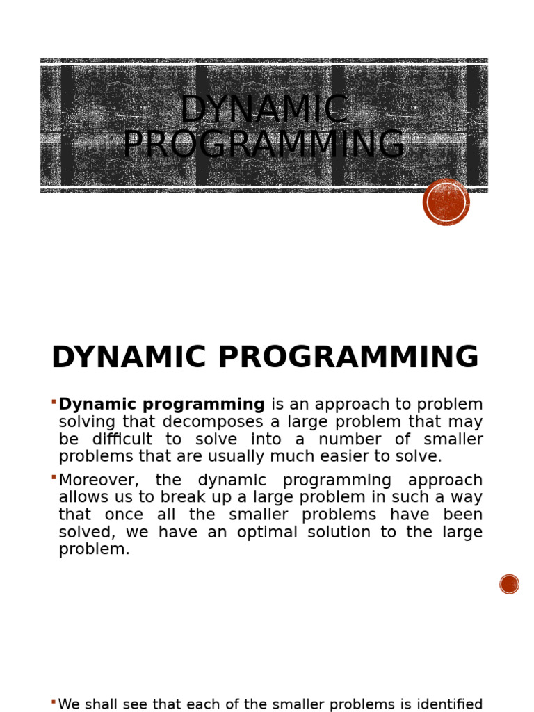 Dynamic Programming Morshed Sir | PDF | Dynamic Programming | Mathematical Analysis